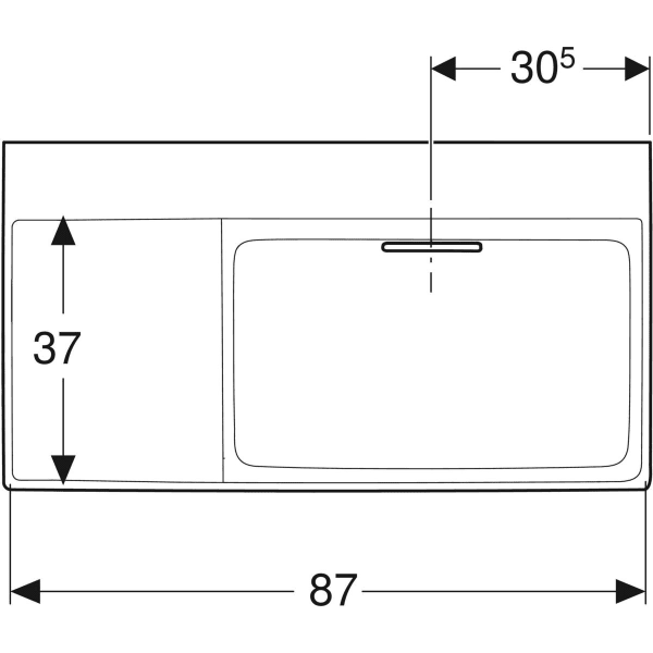 Geberit One umywalka 90cm, powłoka KeraTect 505.044.00.1 - Topsanit.pl